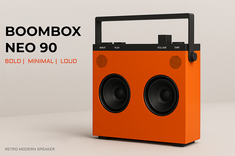 BoomBox Neo 90 – Retro Modern Speaker | Made with Figma by Narinder on ...
