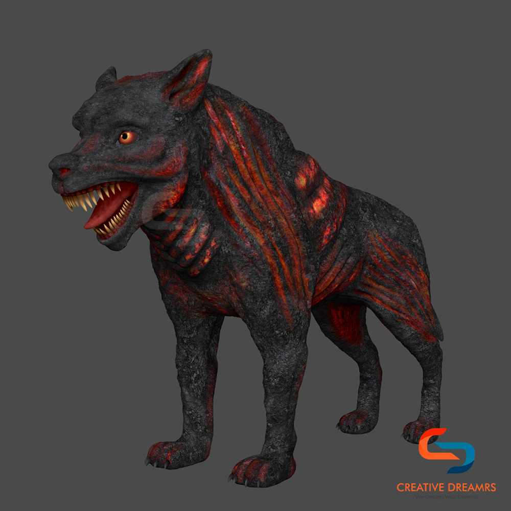 3D character modeling of a Hellhound dog for 3D printing by CREATIVE ...