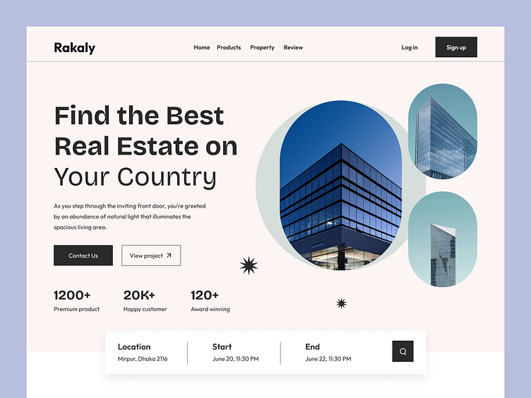 Real estate website ui design by Sazidur Rahman on Dribbble