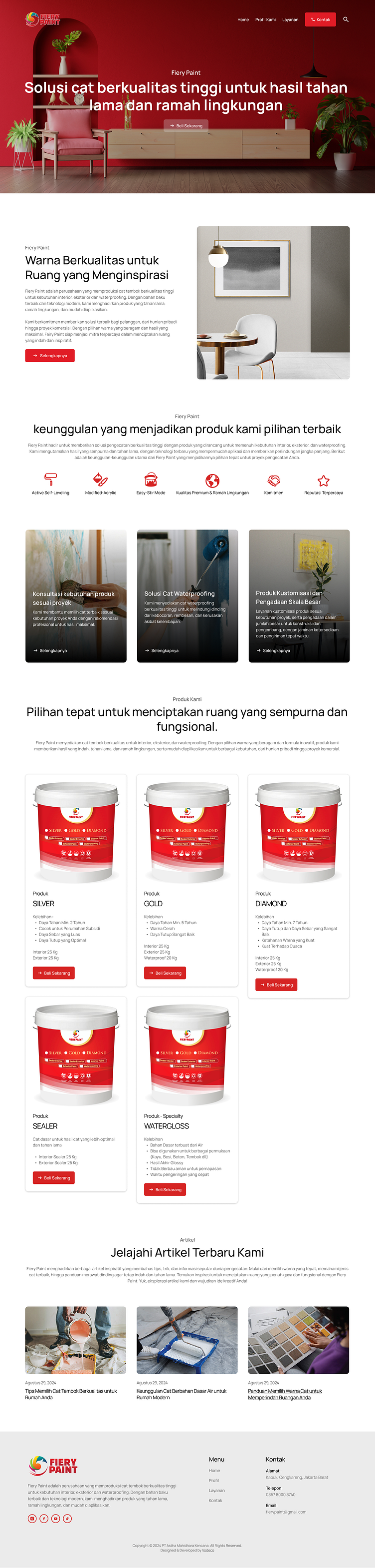 Fiery Paint - Painting Product solution Website by Reni Isti Widiya ...