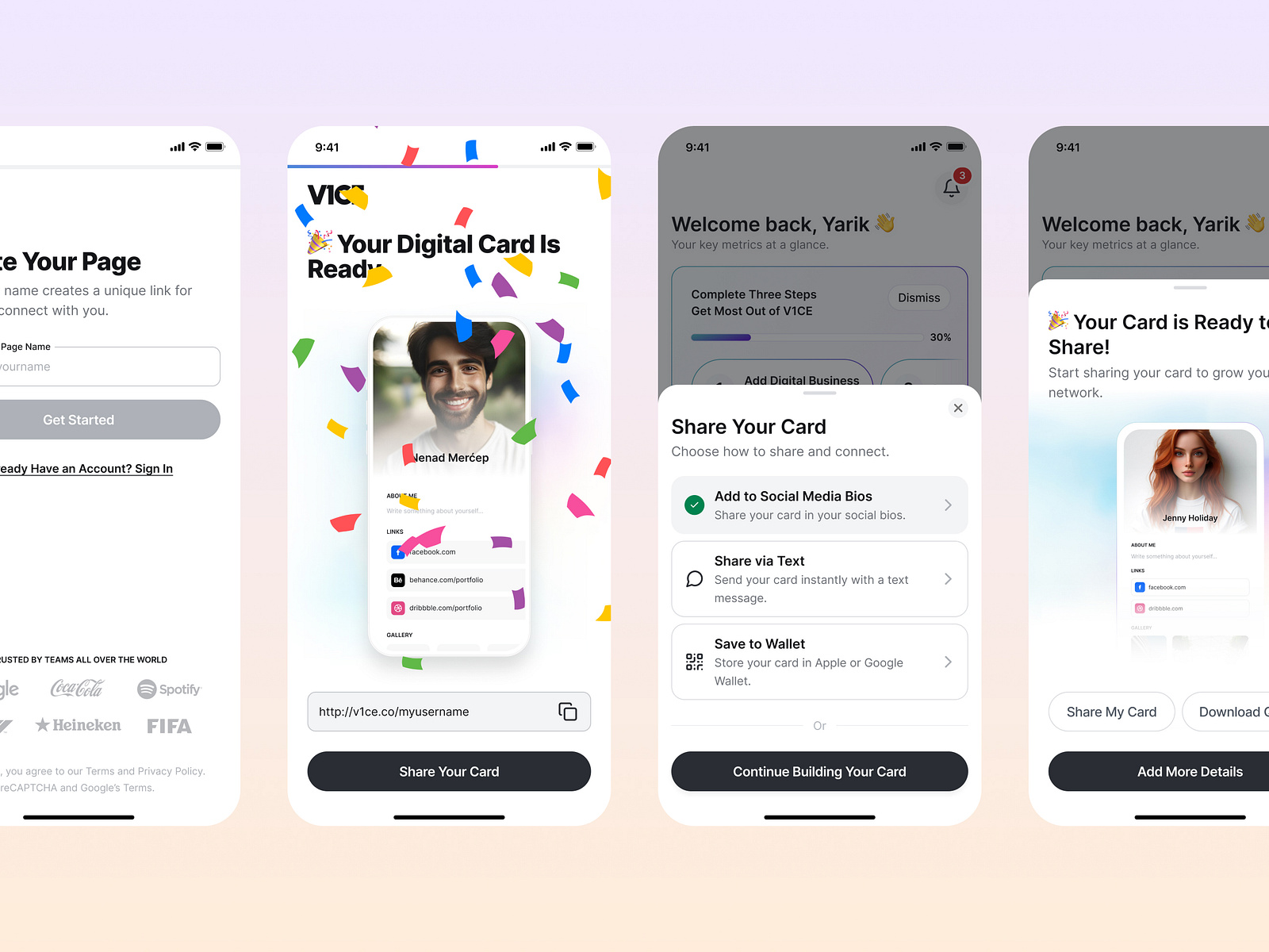 Profile is Ready. V1CE mobile app design by Basov: UX/UI Designer for ...
