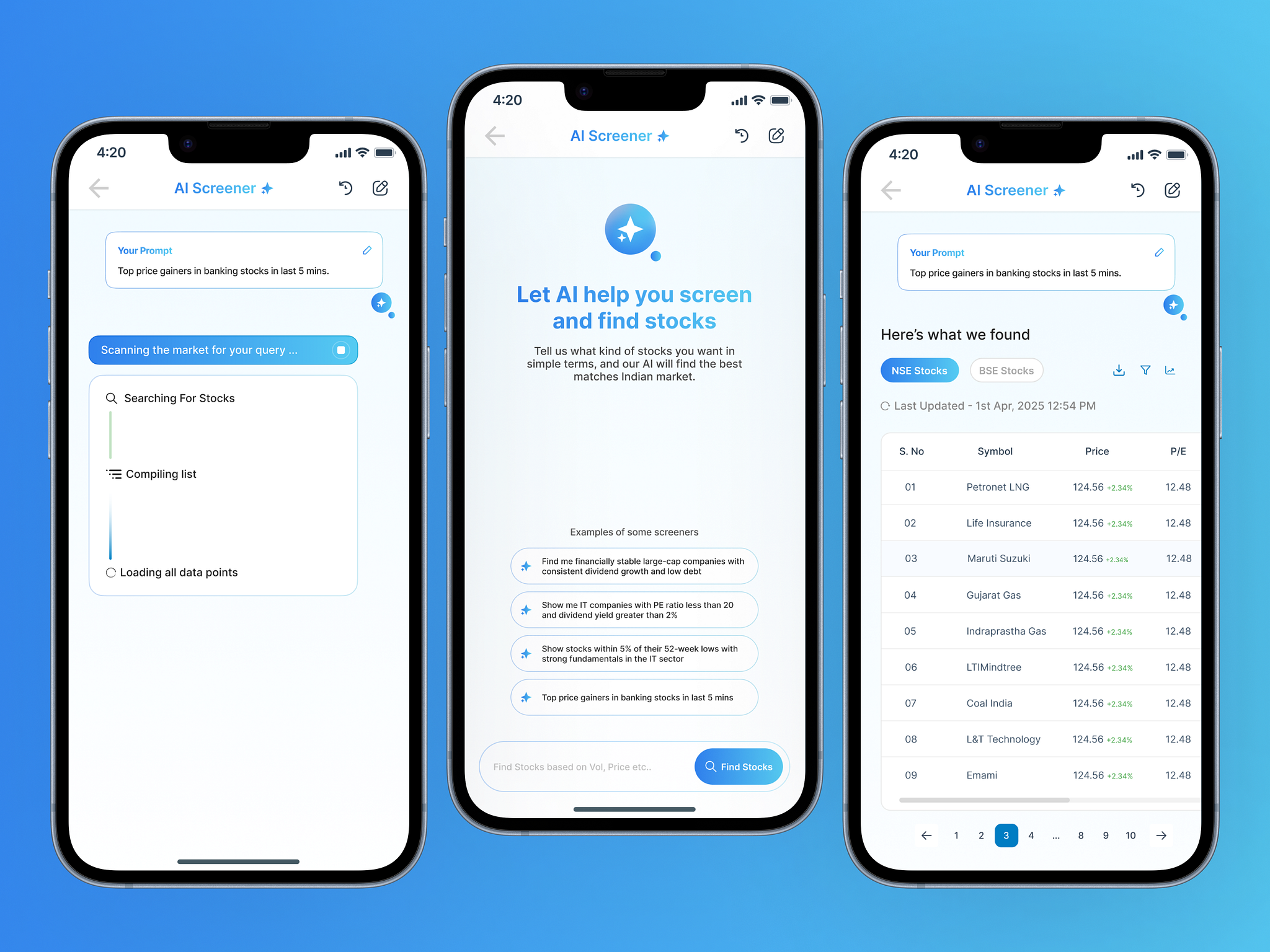 AI Stock Screener UI for Fintech App by Porush / 24Seven Design on Dribbble