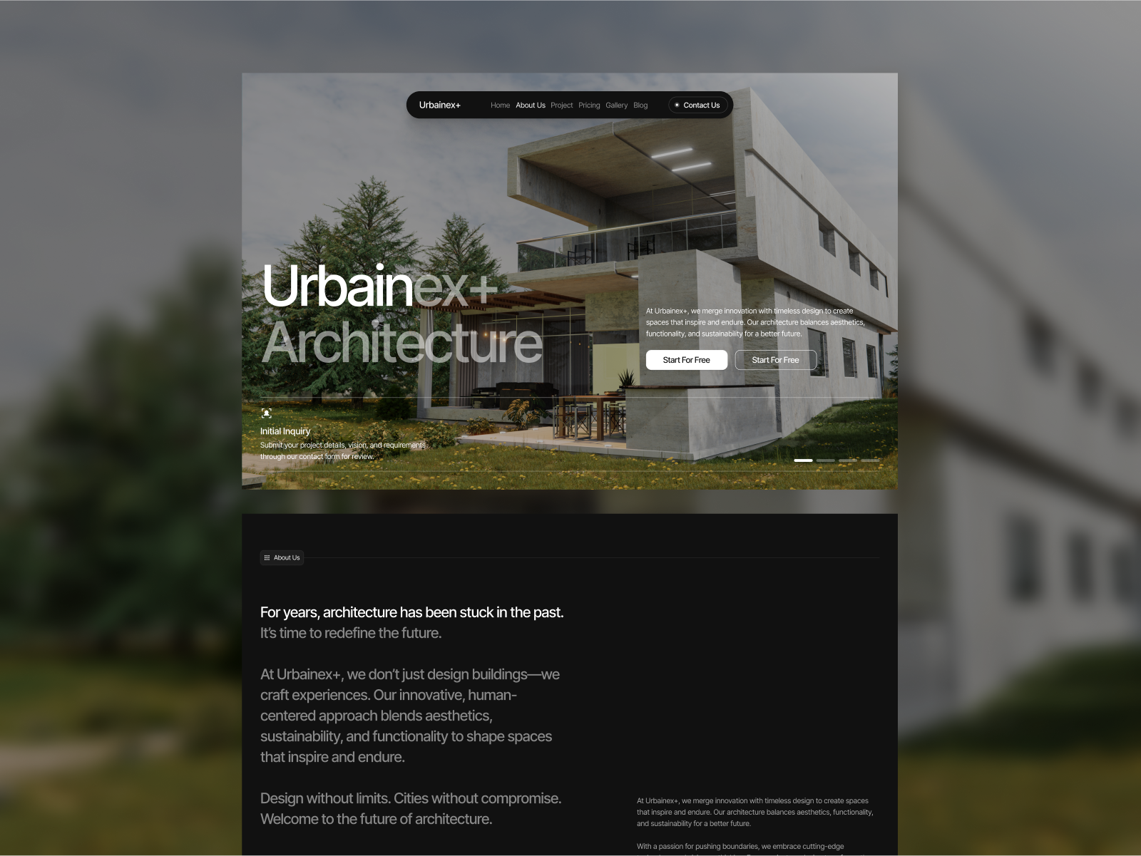 Urbanex - Architecture webflow template by VKTR Supply for Vektora on Dribbble