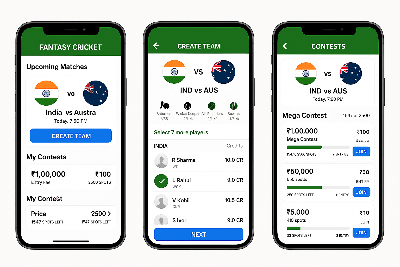 Fantasy Cricket App Design by Milansisotiya on Dribbble