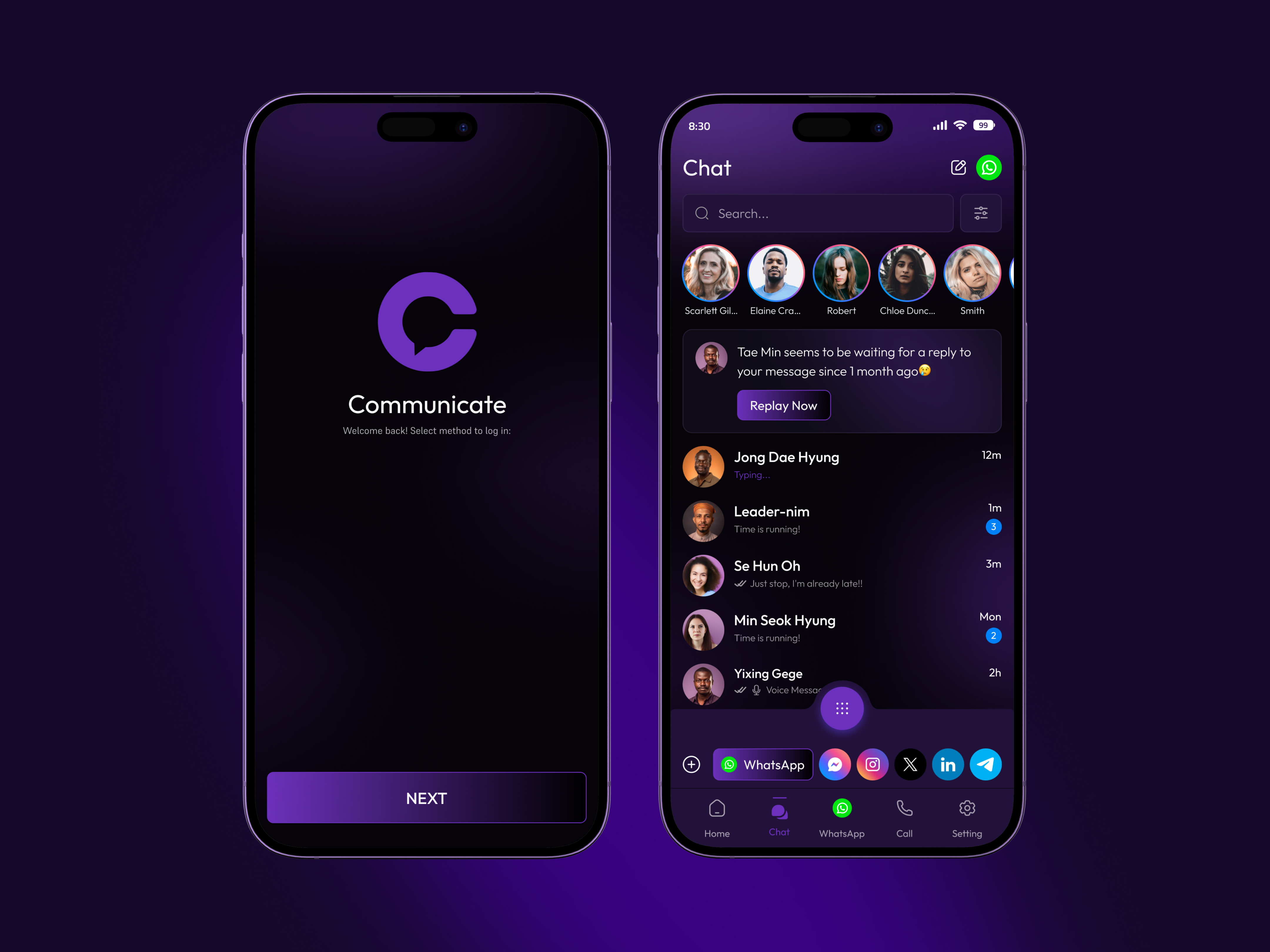 Communication App UI/UX Design by Maruf Hassan🔥 on Dribbble