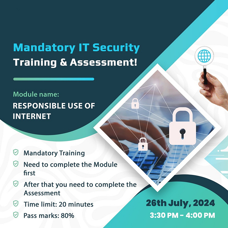 Mandatory IT Training Flyer – Internal Reminder Design by Gurjeet Kaur ...