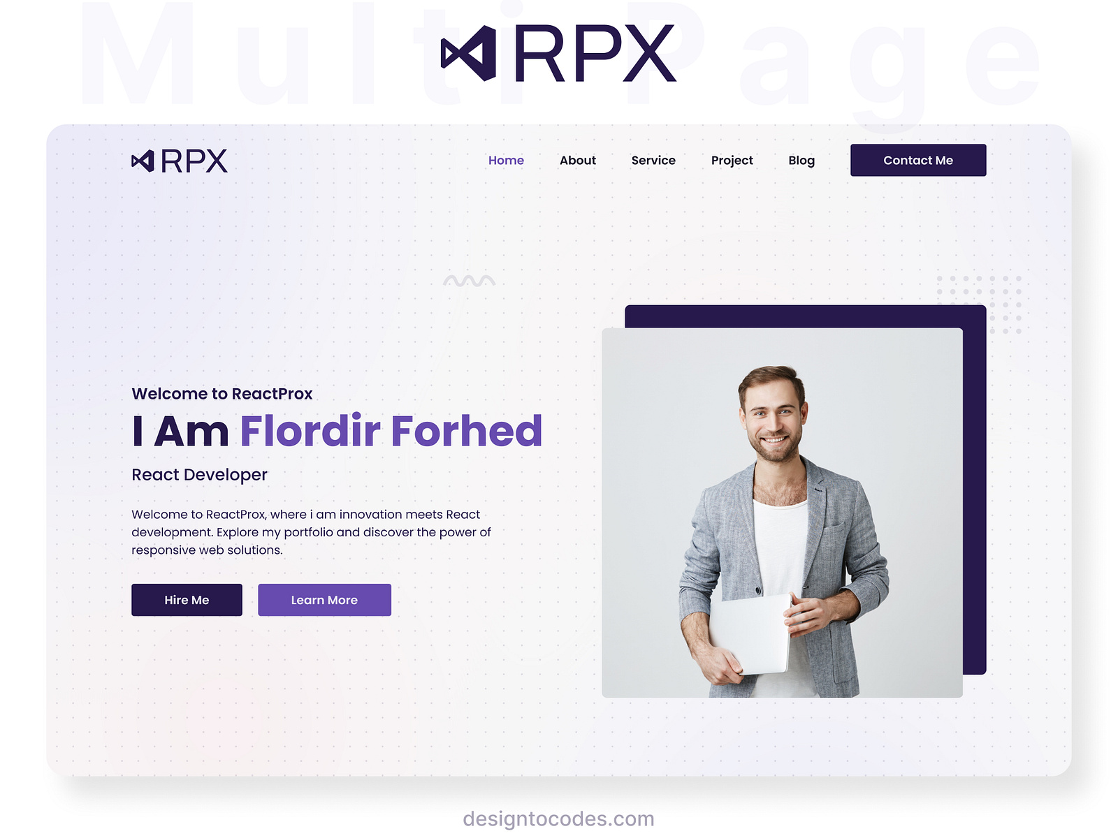 ReactProx – React Developer Portfolio Nextjs Website Template by ...