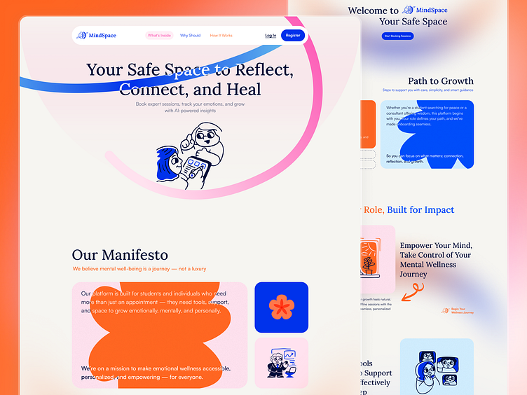 MindSpace Landing Page by Sajidur Rahman Shimul for TechSfera on Dribbble