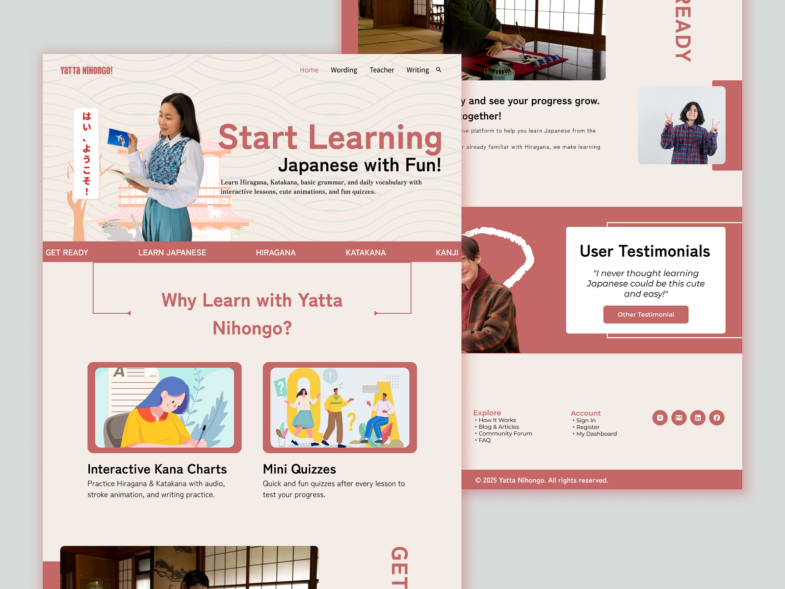 YATTA NIHONGO - LEARNING PLATFORM WEBSITE by Naufal Dzaky on Dribbble