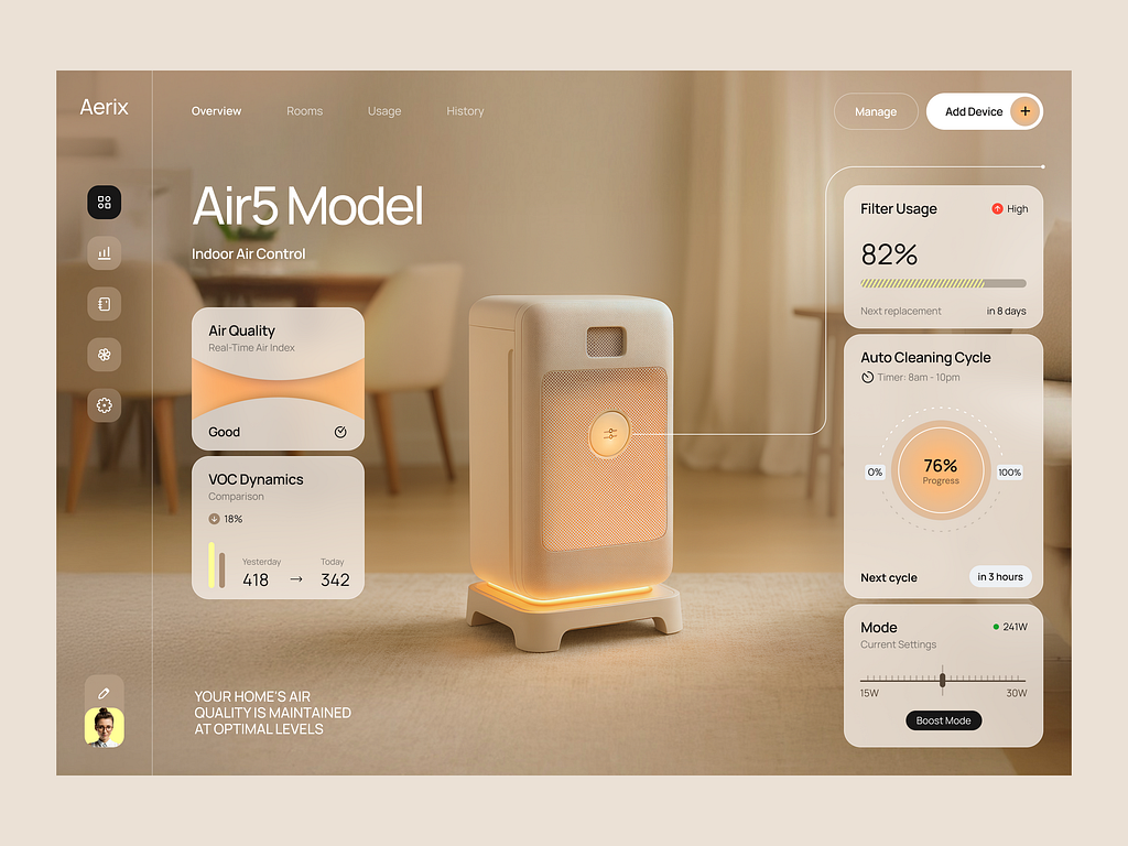 Platform for an IoT Product Aerix by Halo UI/UX for HALO LAB on Dribbble