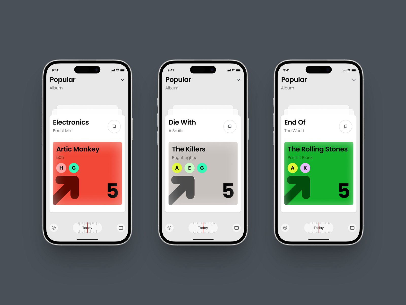 Top Picks – Music UI Cards by Temo Kiladze on Dribbble