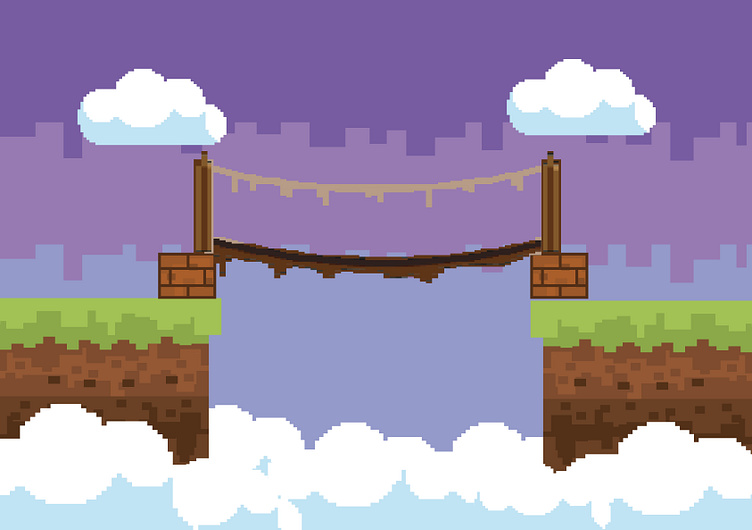 Pixel bridge by Weire Gumb on Dribbble