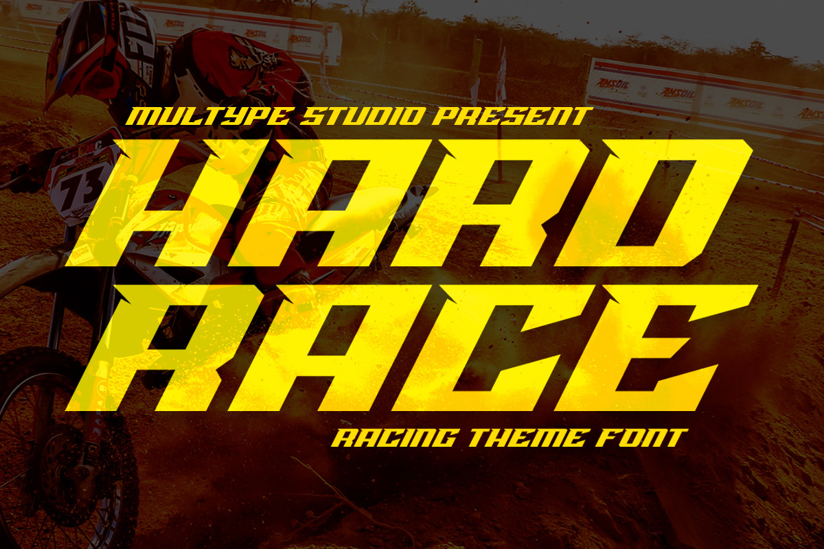 Hard Race Racing Font By Multype Studio by Multype Studio on Dribbble