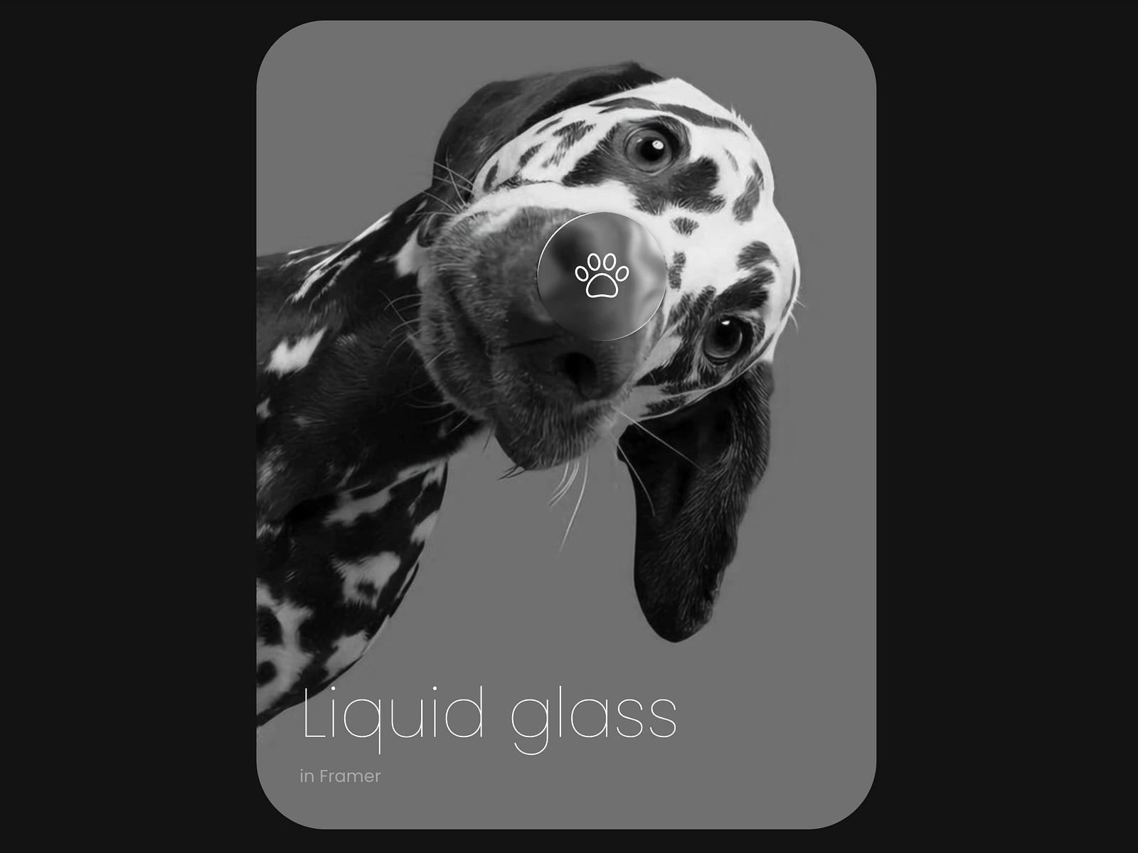Liquid glass effect in Framer by Victoria® on Dribbble