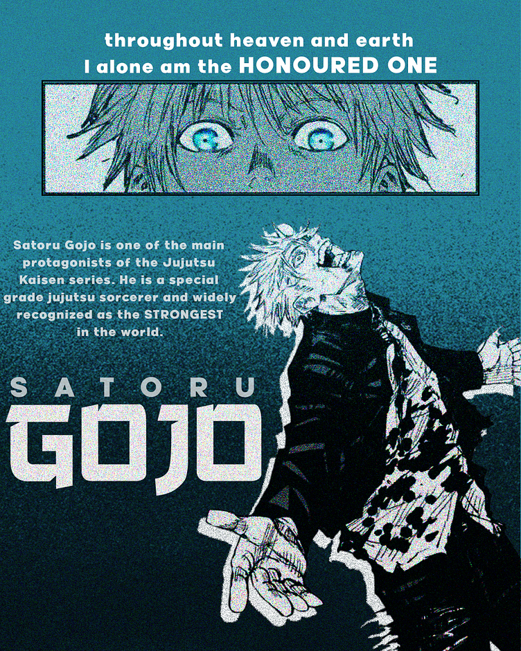 Gojo Poster Design by Narayan Satapathy on Dribbble