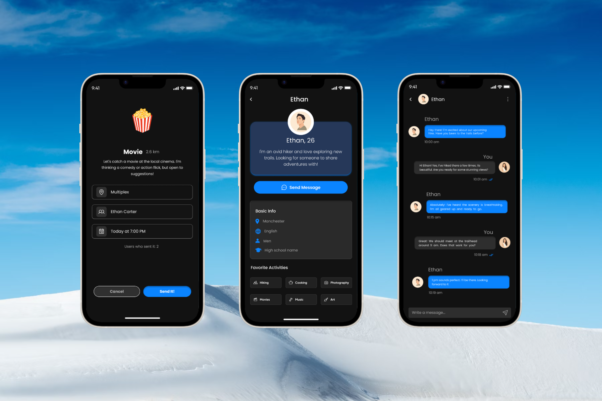 Profile & Chat Screen Mobile App by Sana Fatima on Dribbble