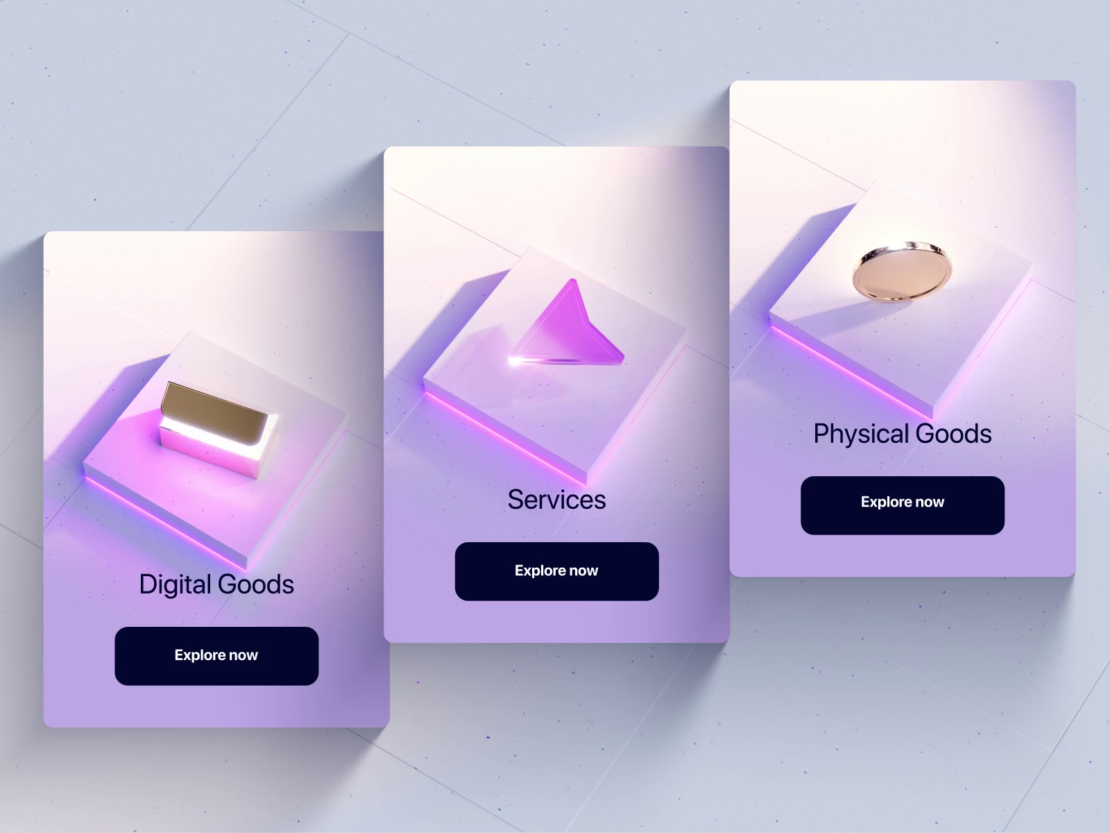 AICM E-commerce landing page 3D animation icons by ALEX BENDER for FANCY on Dribbble