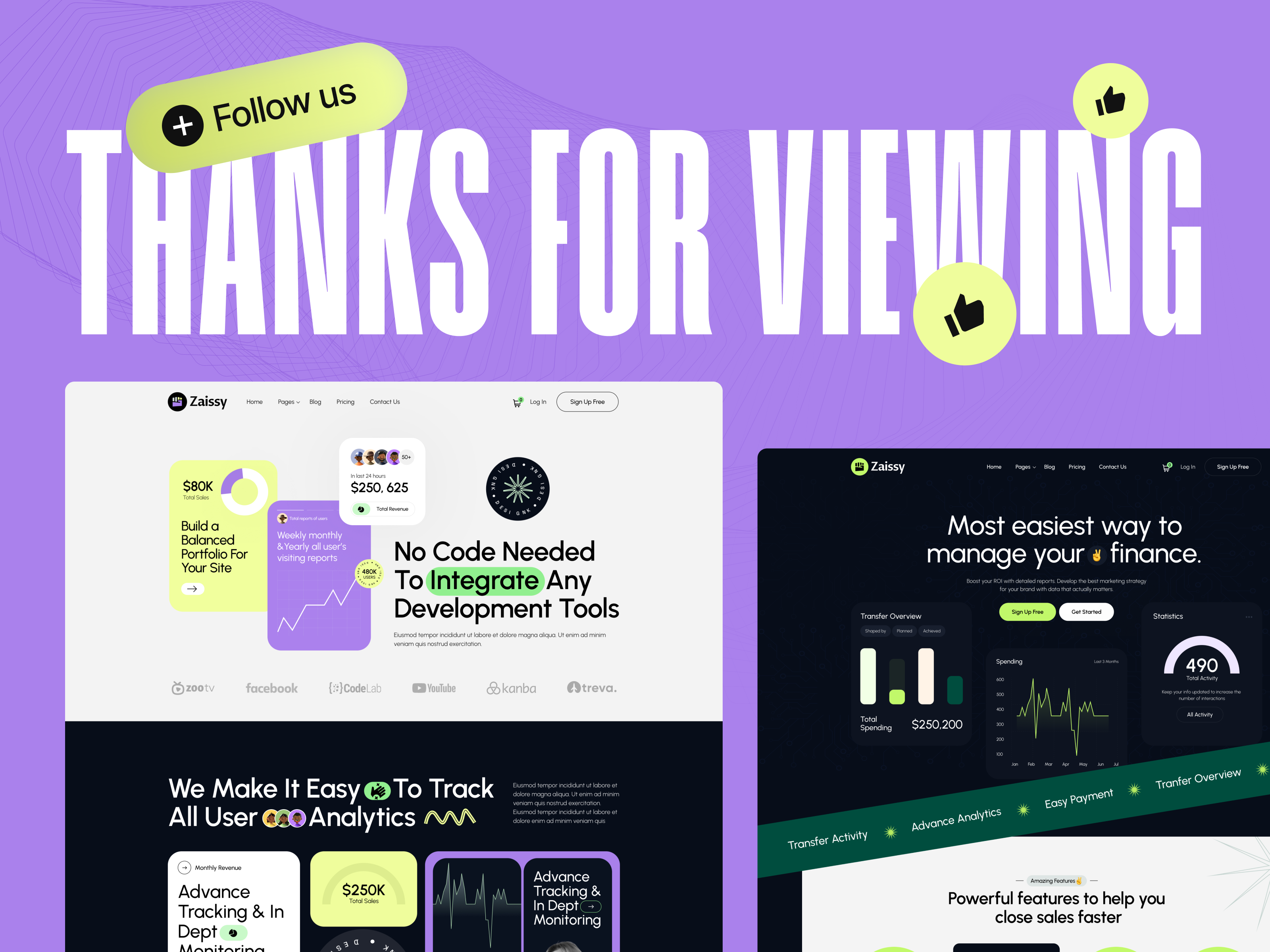 Zaissy - SaaS Landing Page by Flowzai LLC on Dribbble