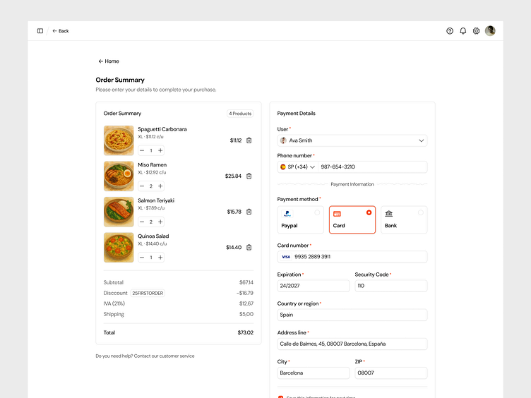 Order Summary · Koala UI by Jordi Espinosa on Dribbble
