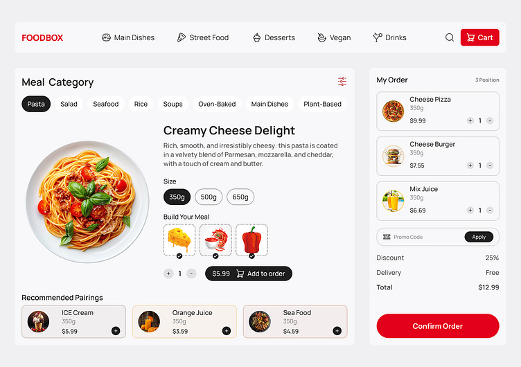 Modern Food Ordering UI by Rafikul Ahsan Rahik on Dribbble
