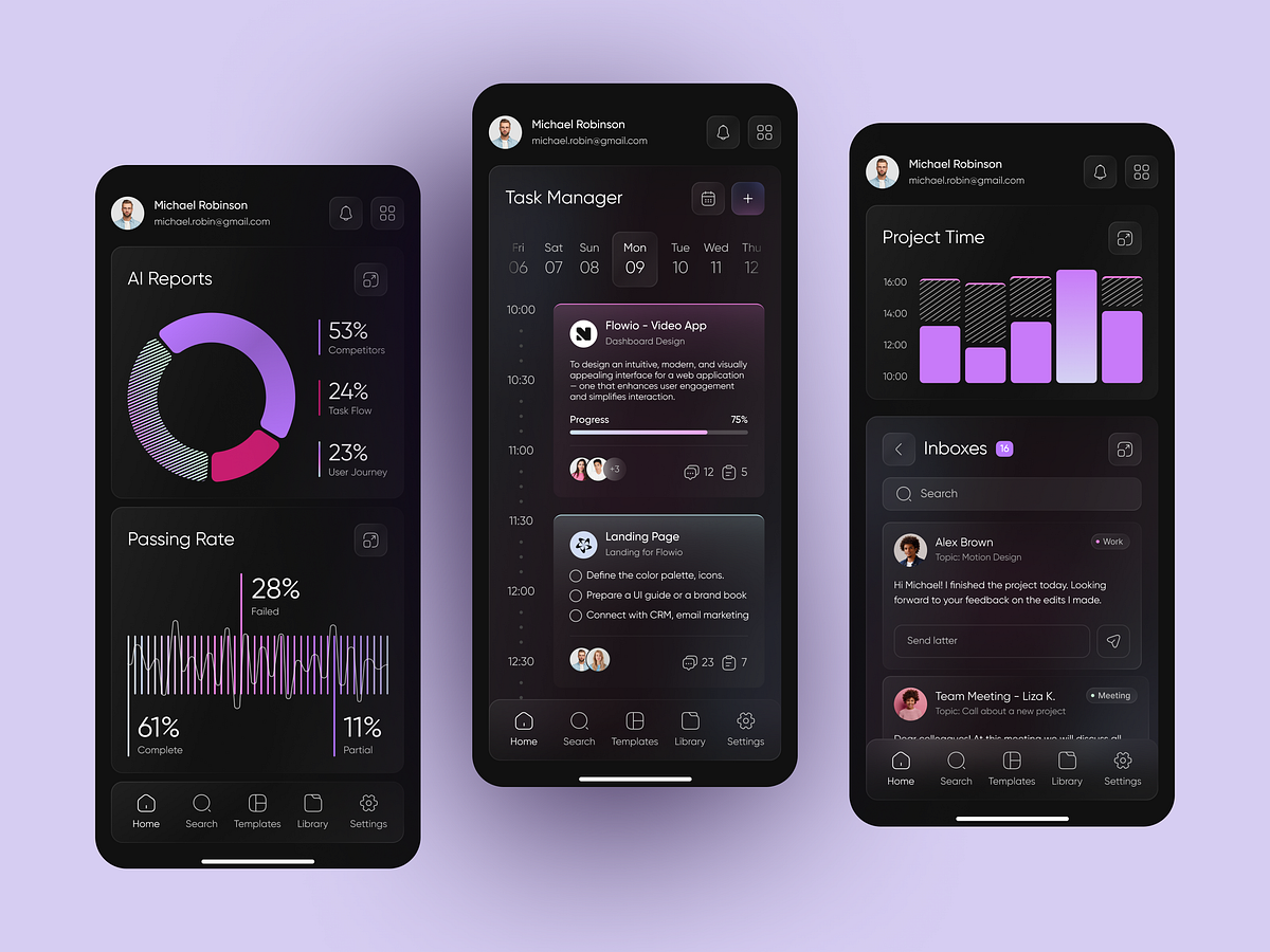 Mobile App Design - AI Productivity by Nixtio on Dribbble