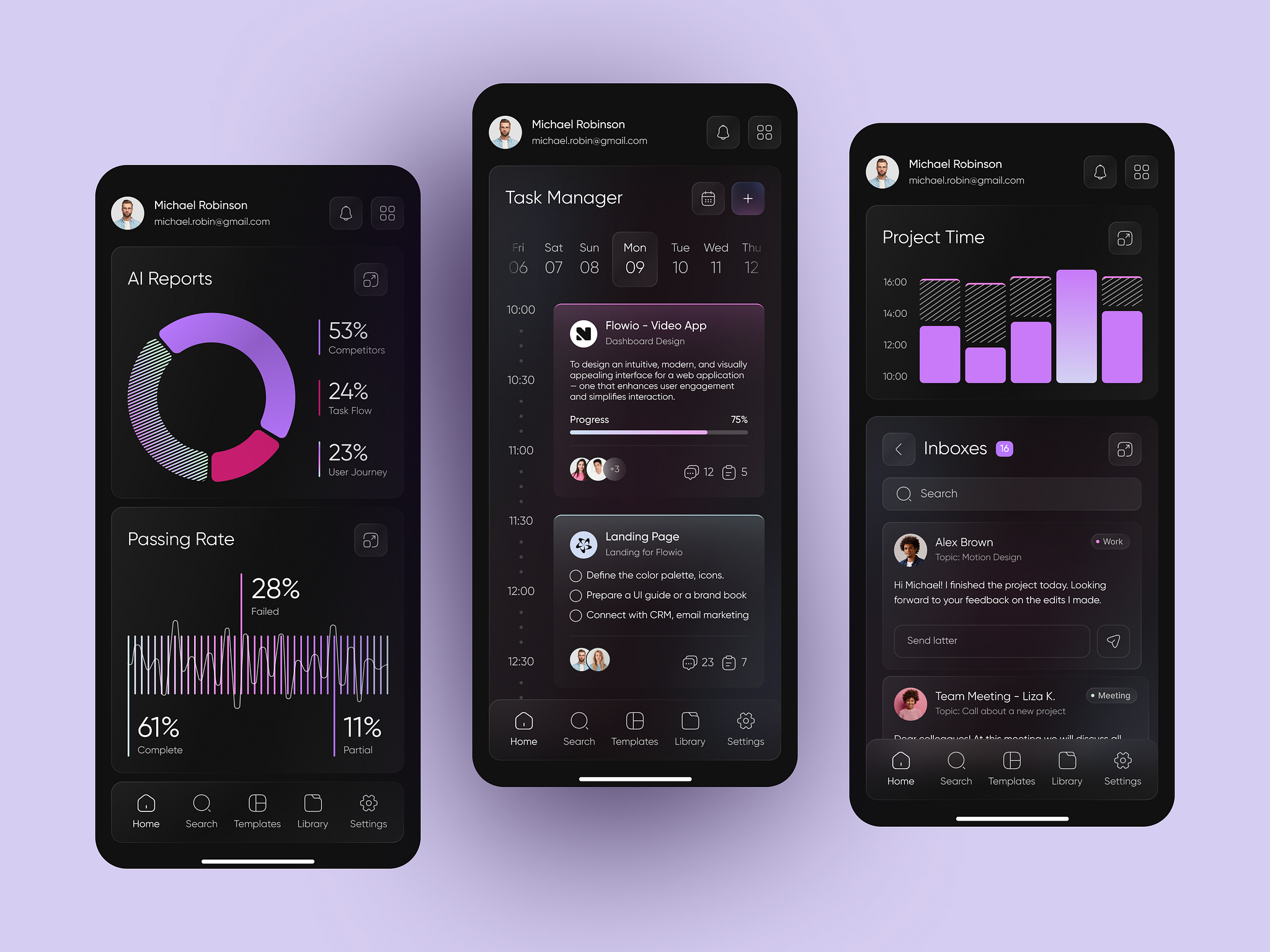 Mobile App Design - AI Productivity by Nixtio on Dribbble