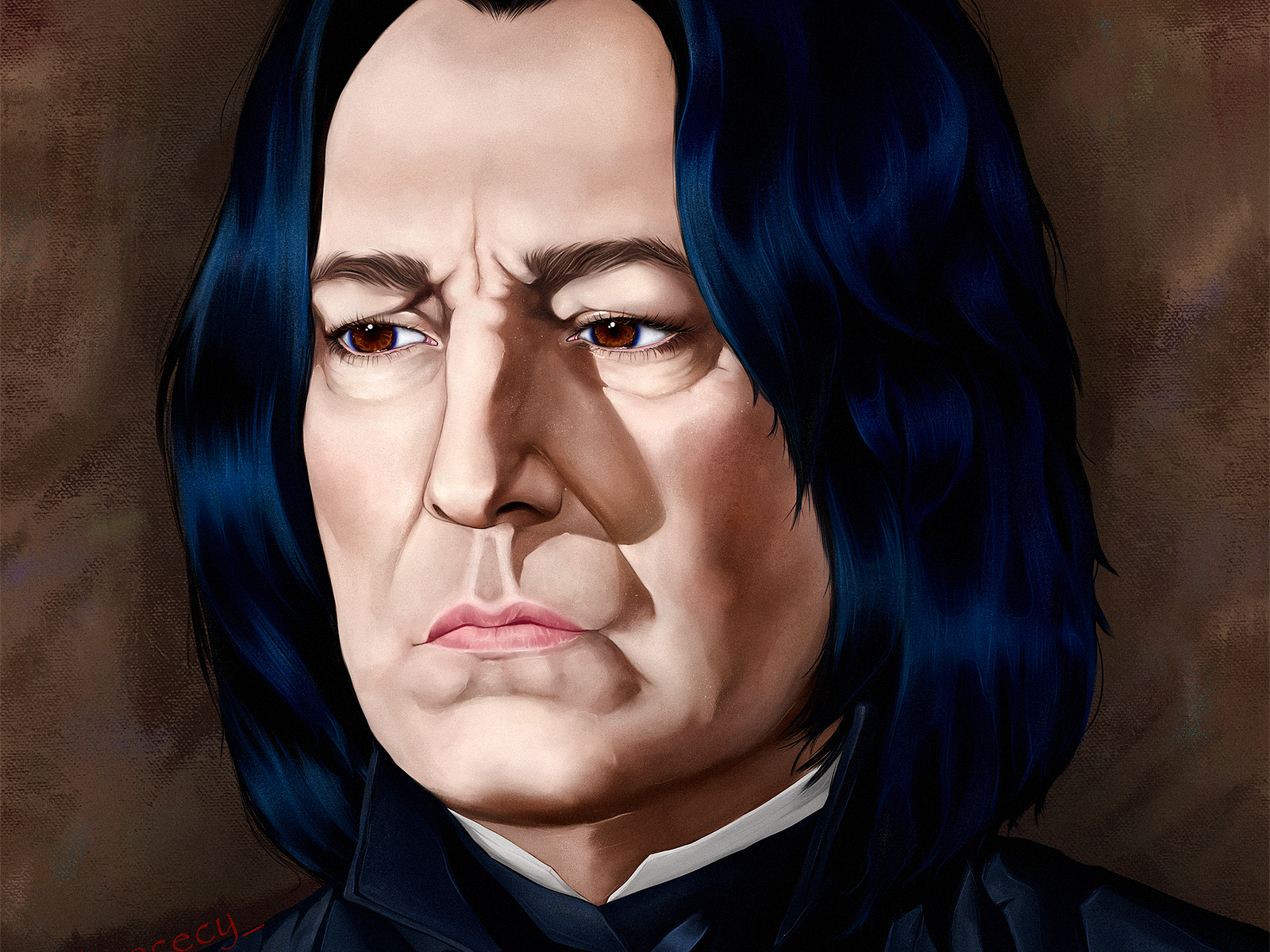 Severus Snape portrait by Cecium on Dribbble