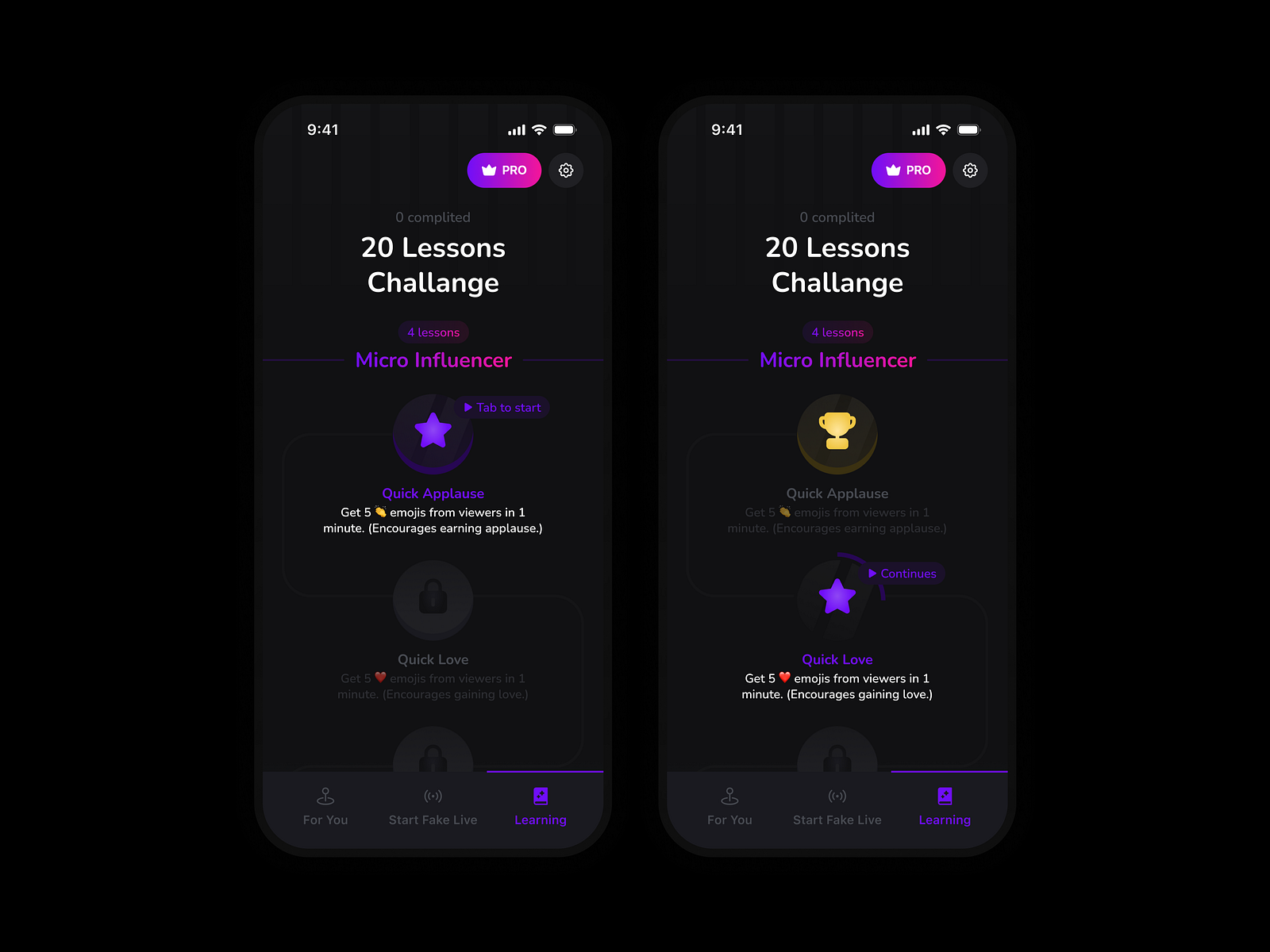 Mobile Live Broadcast Education App - Learning Progress Step by App ...