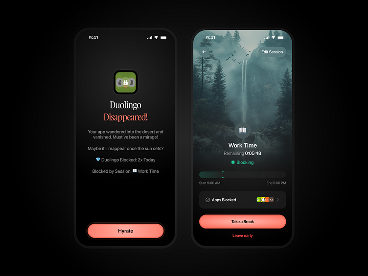 Bible Focus App - Appearing & Session Detail Screen UI Design by App ...
