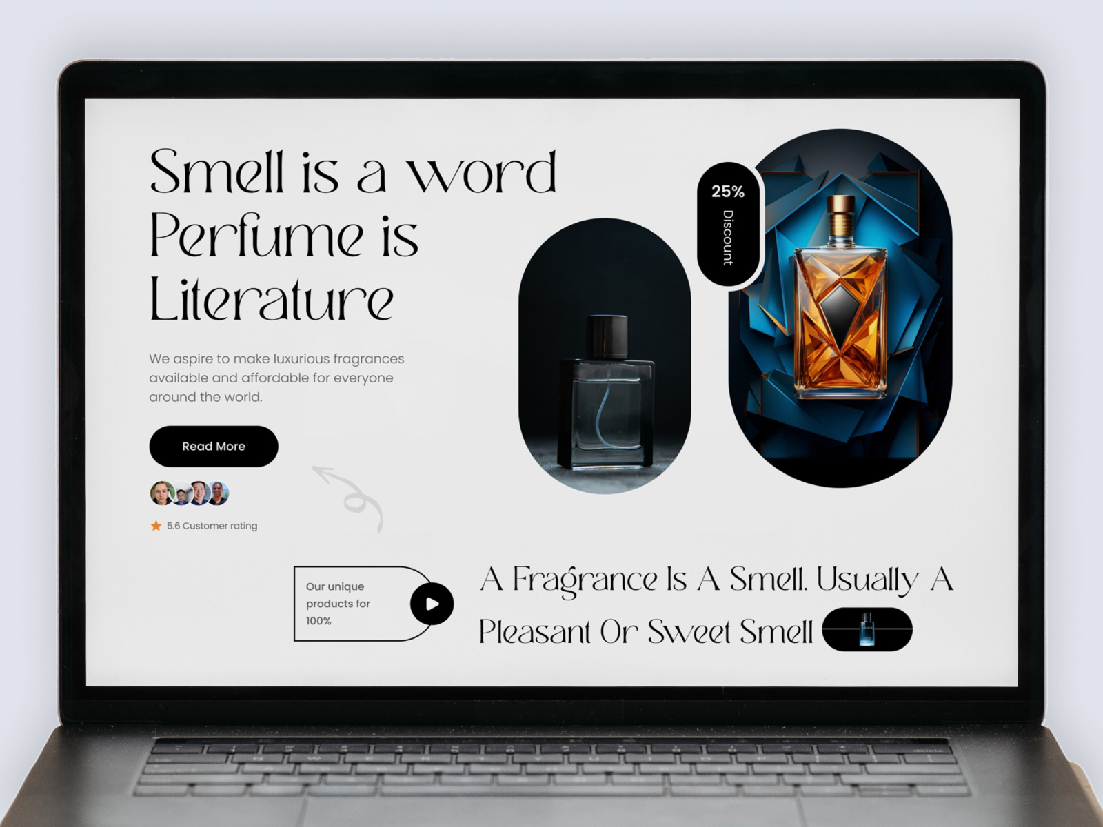 Perfume Landing Page UI Design by Zubair Akhter on Dribbble