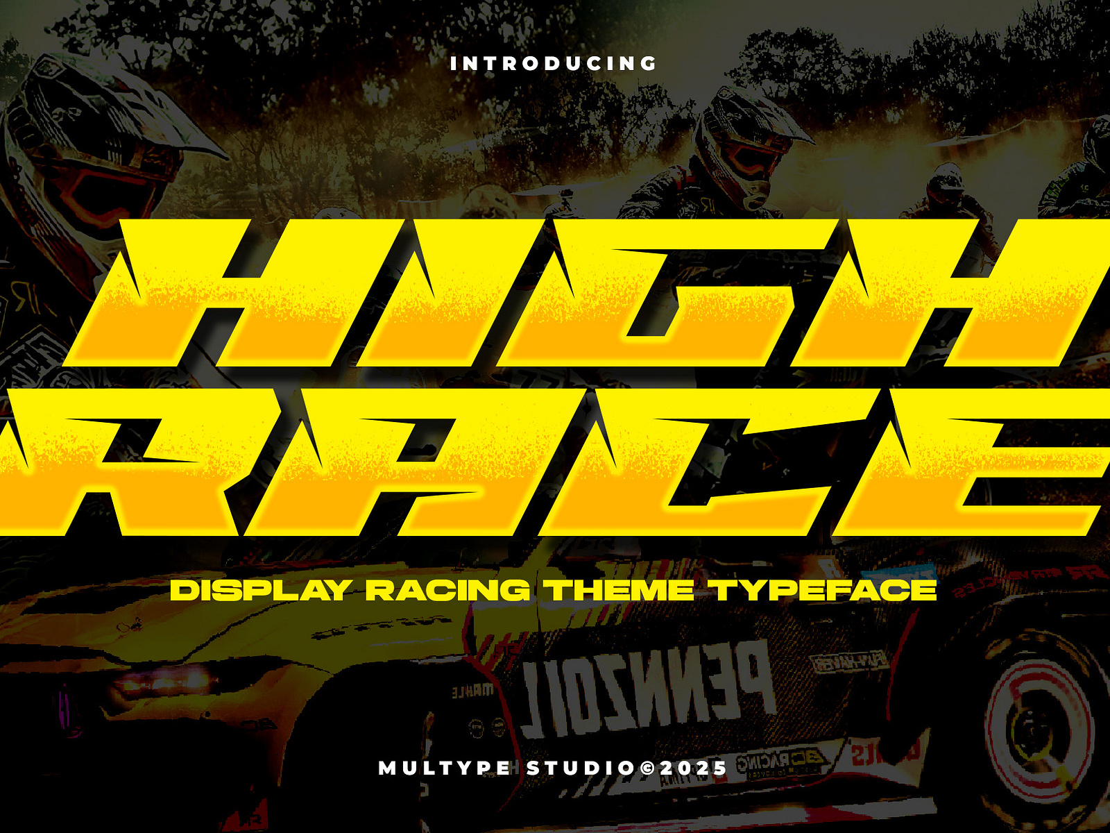 Highrace Racing Font By Multype Studio by Multype Studio on Dribbble