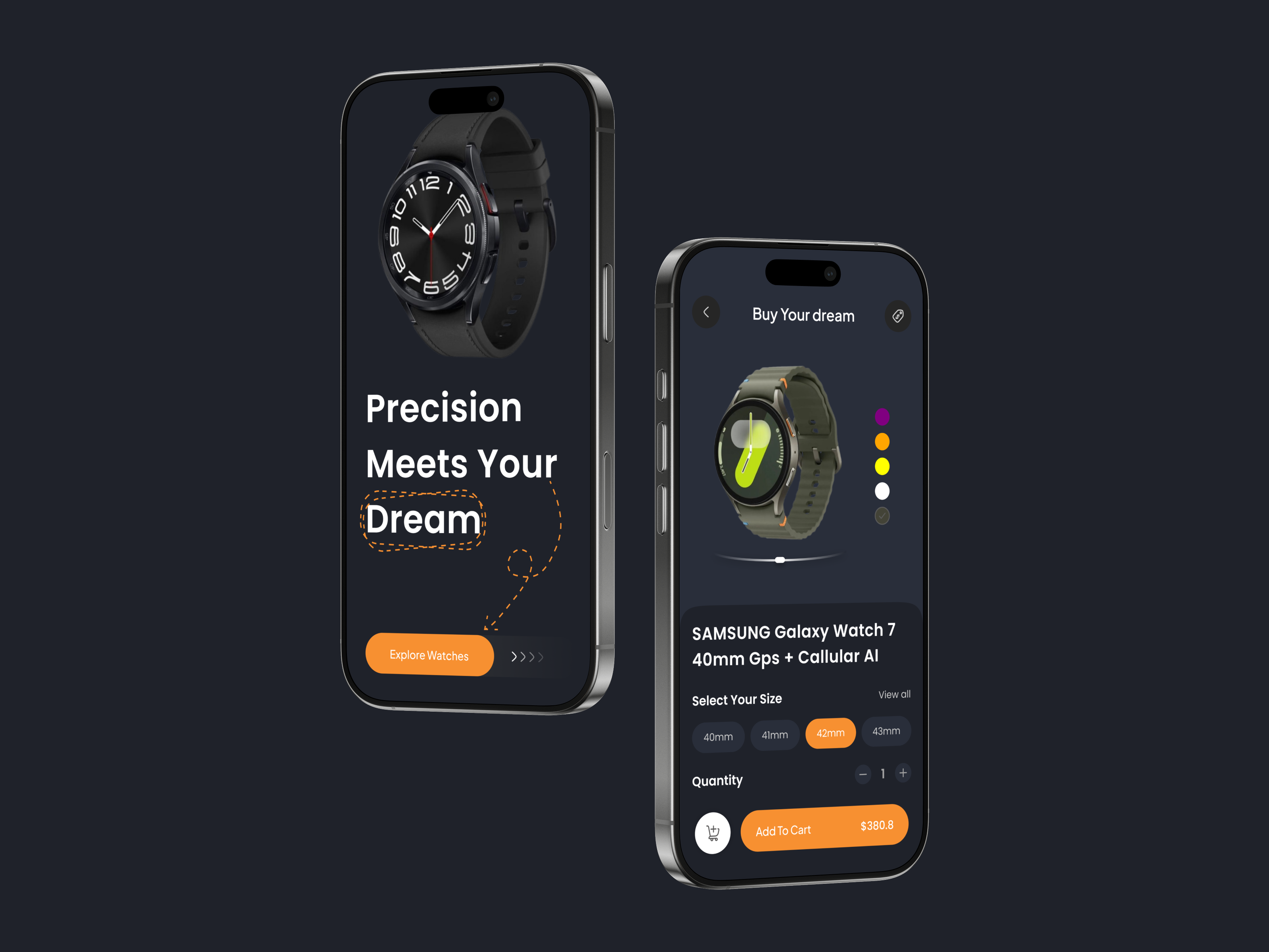Smartwatch E-Commerce Shopping App UI — Dark Mode Experience by Sheikh ...