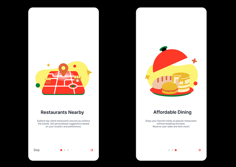 Restaurant Booking App UI by Suraqah Talal on Dribbble