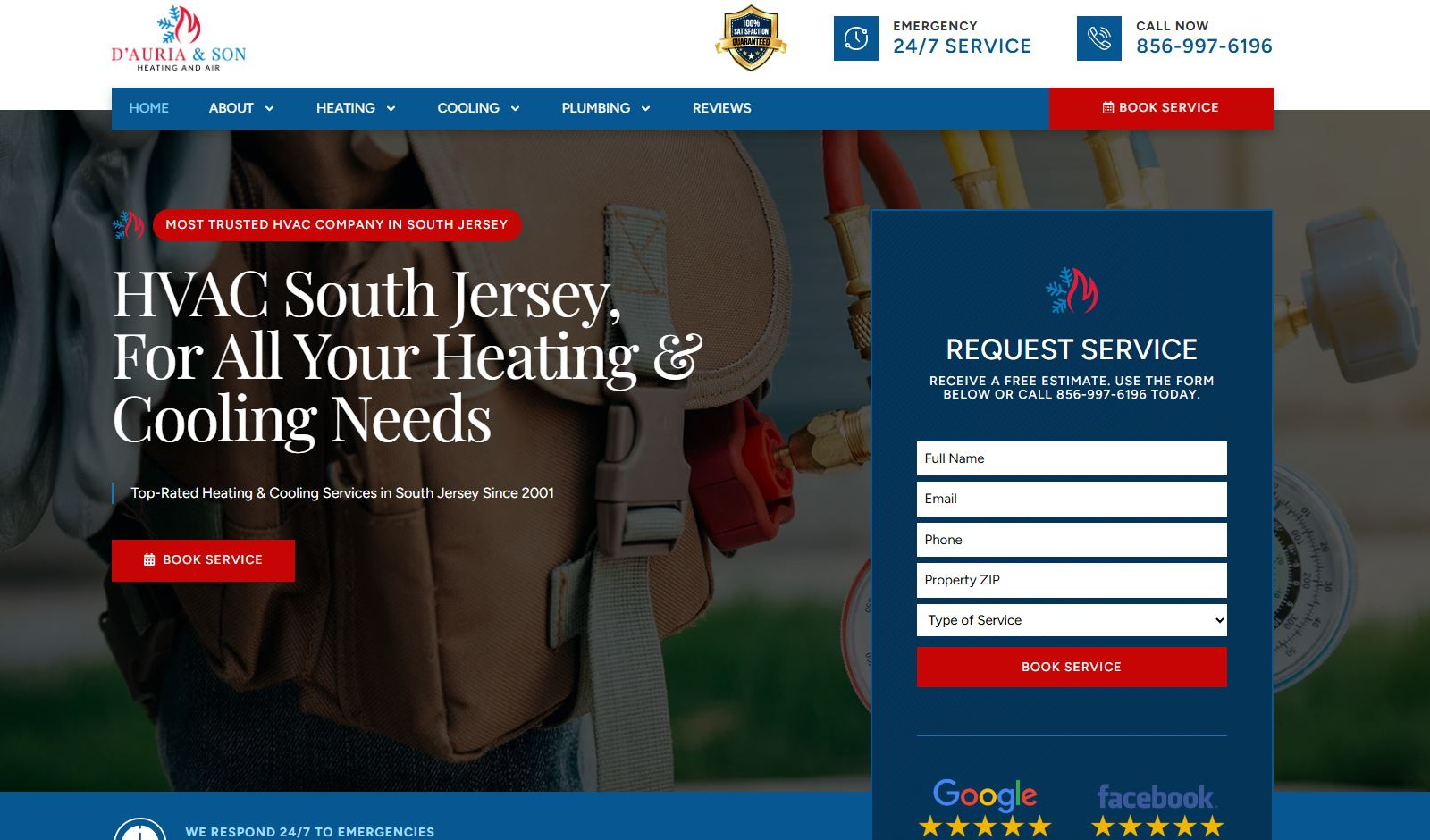 HVAC Web Design by Lifted Websites on Dribbble