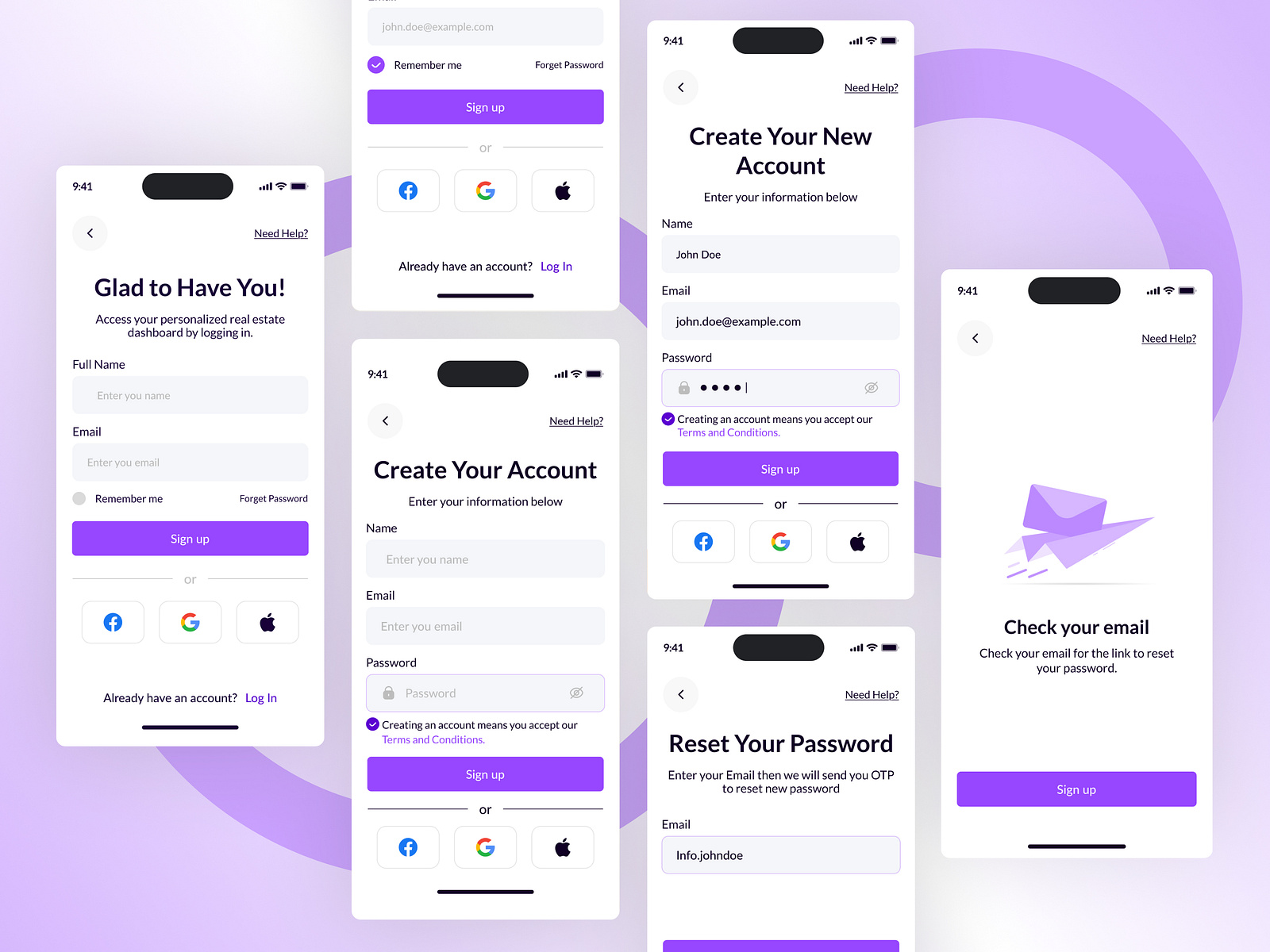 Real Estate App – Sign Up & Authentication Flow by Creativesohel01 on ...