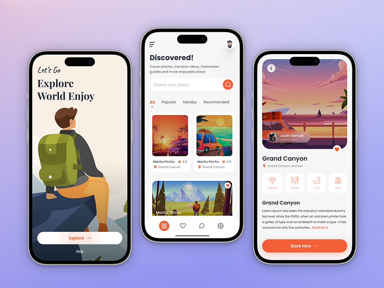 Travel Mobile App Design by Muhammad Shimul on Dribbble