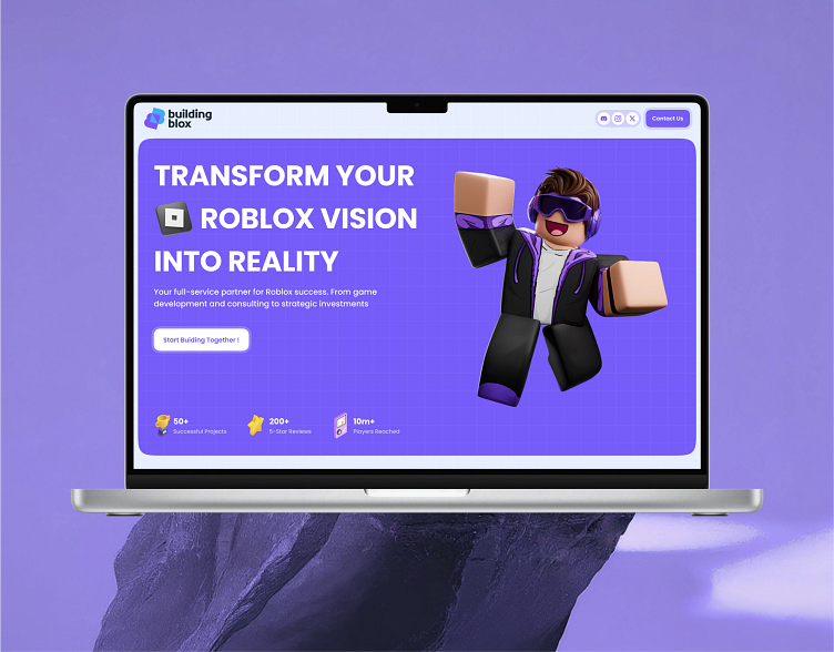 Roblox Hero Section Website by WenLaunch Studios on Dribbble