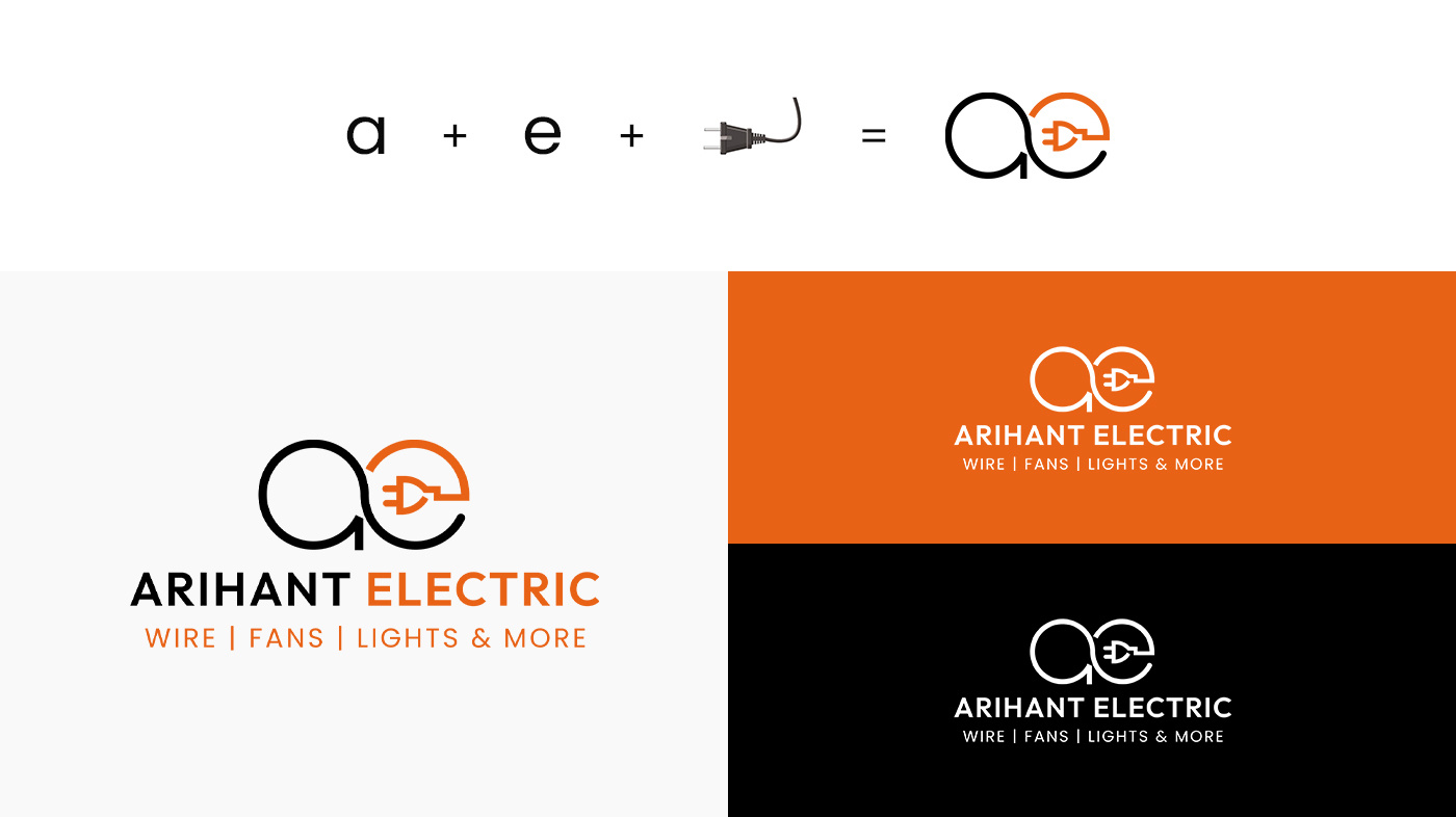 Arihant Electric Logo | Electric Logo | Logo Design | AE Logo by ...