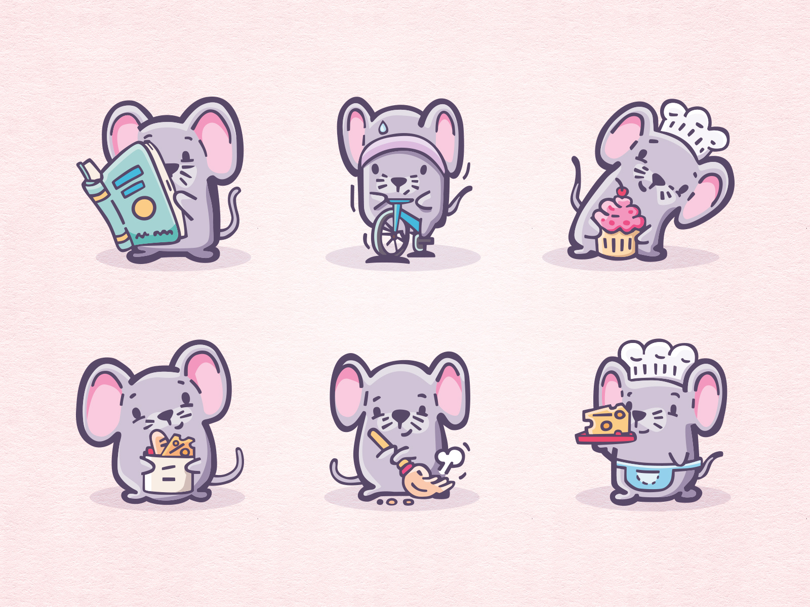 Cheddar The Organised Mouse by Agata Kuczminska on Dribbble