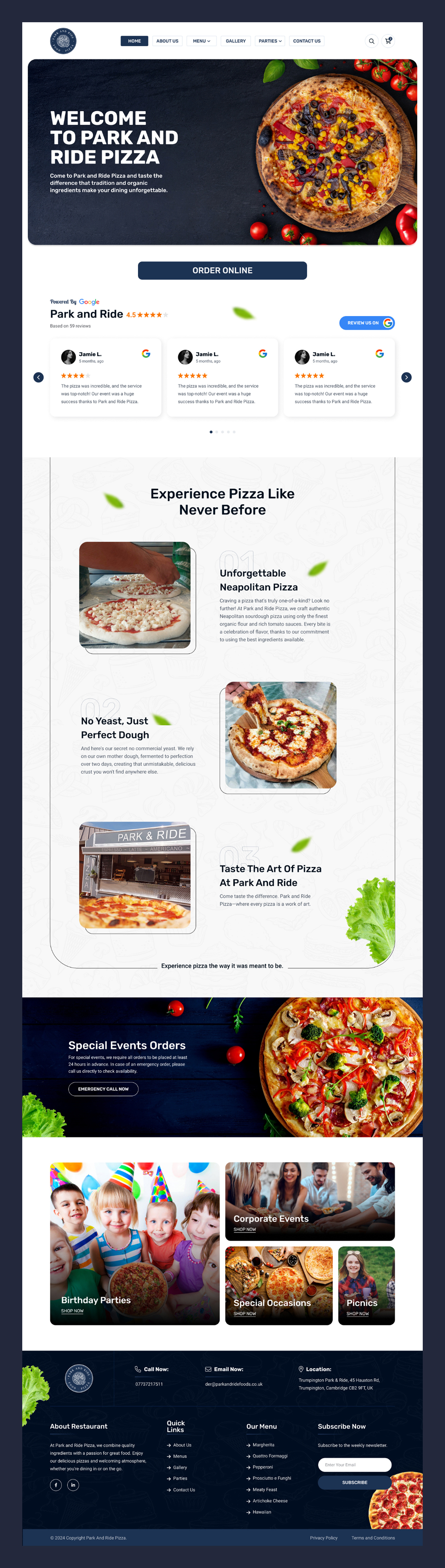 Pizza Landing Page Design by Zubair Akhter on Dribbble