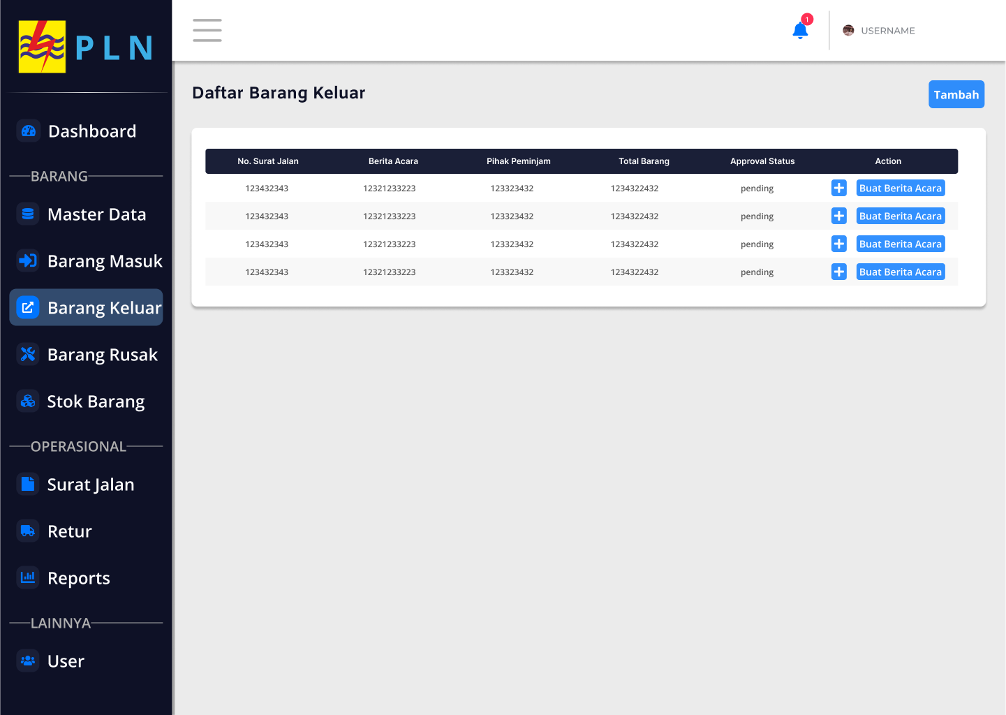 UI/UX Design for Web-Based Inventory System — PT PLN UID JATIM by Moh ...