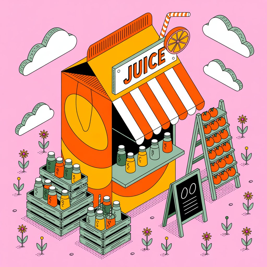 Juice bar pop up by Zubayer Ahmed on Dribbble