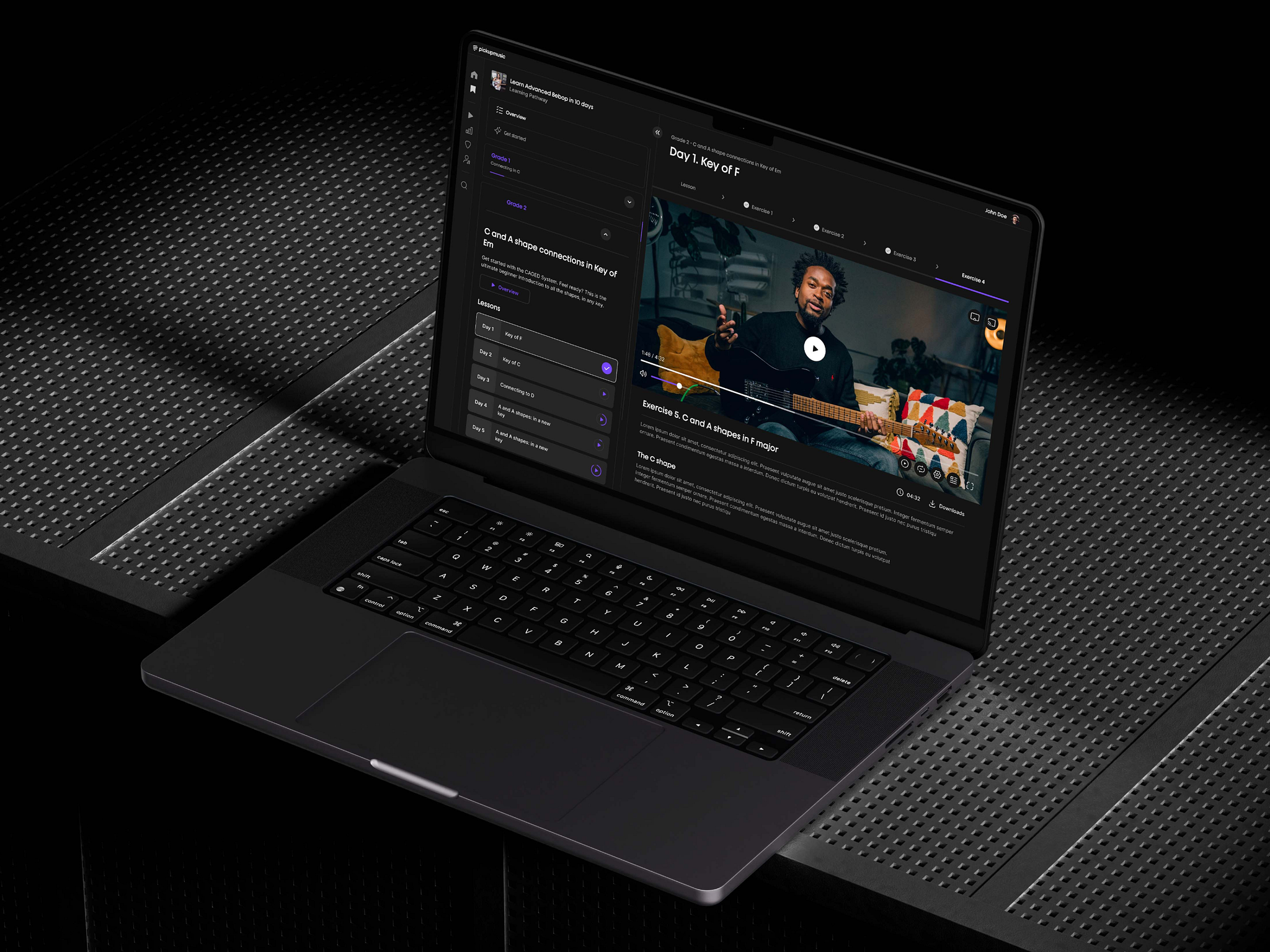 Guitar Lesson - Web Design by Anastasia Golovko for Tino on Dribbble