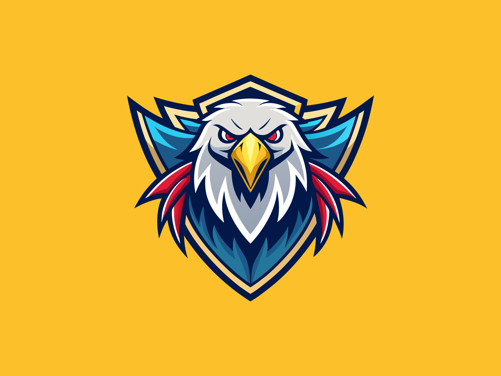 Majestic Eagle Head Mascot Logo Design by Saimon Rahman on Dribbble