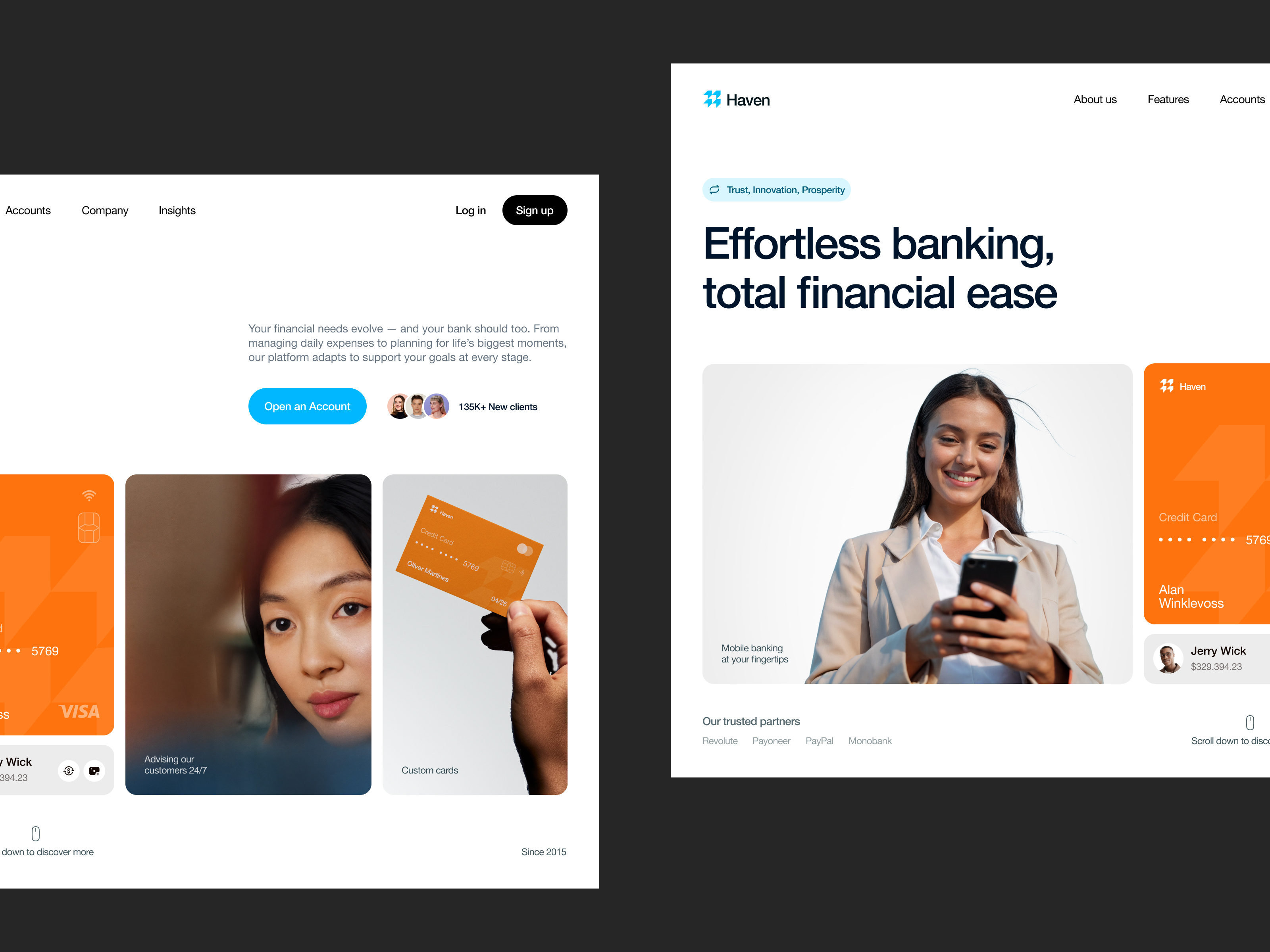 Haven – Web Design for Financial Platform by VALMAX on Dribbble
