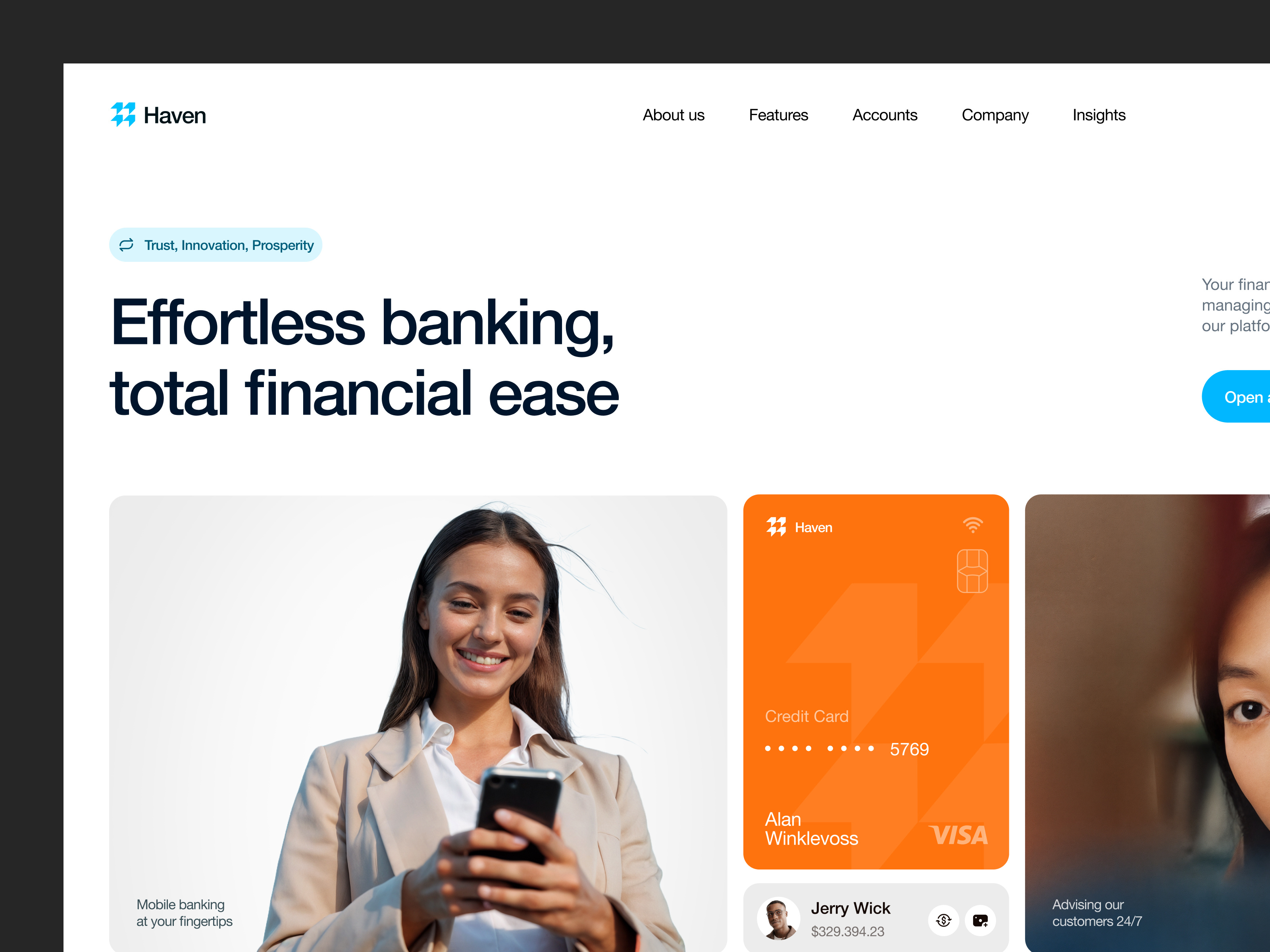 Haven – Web Design for Financial Platform by VALMAX on Dribbble