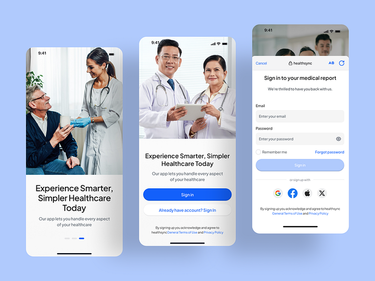 HealthSync onboarding screens by Nur Asyrof Muhammad for Shaka Studio ...