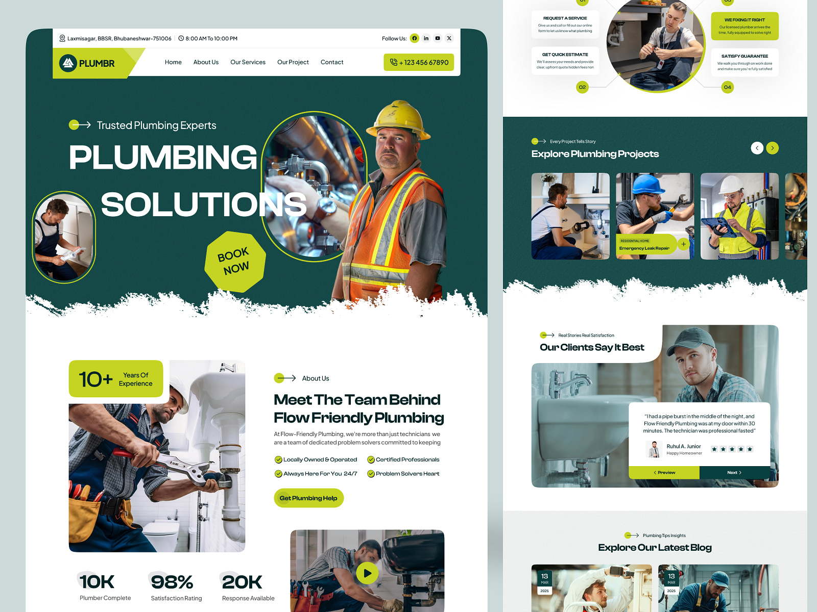 Plumbing & Heating Website Design by FleexStudio | Web Design Agency on ...