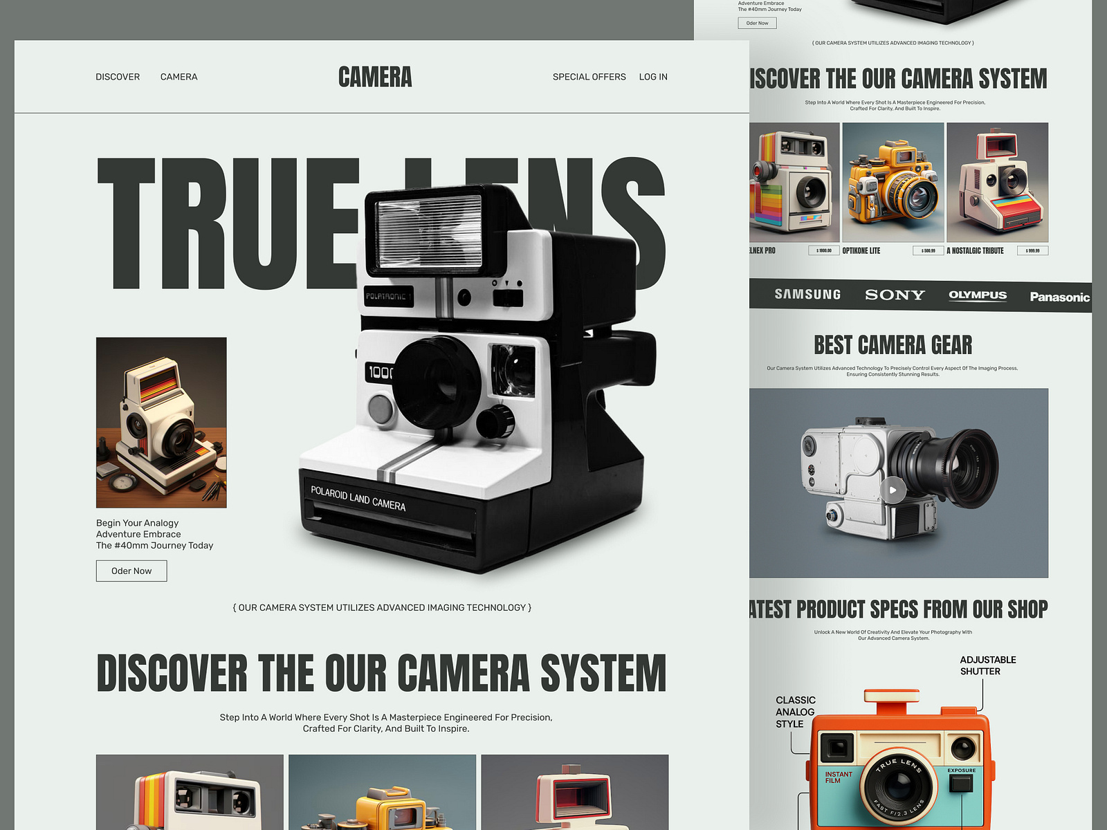 Camera - Website Landing Page by Ghanshyam Bodar on Dribbble