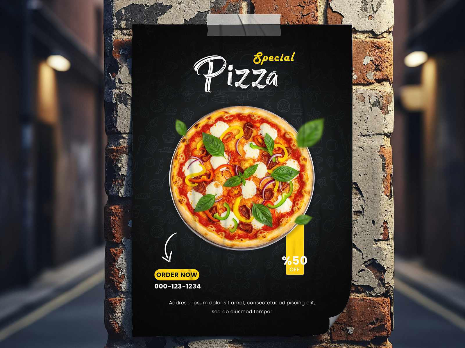 Modern Food Poster – PSD Template by Frovato Designs on Dribbble